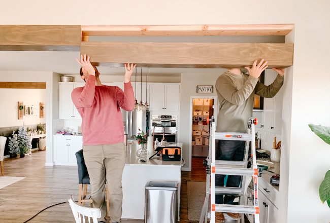 Faux Wood Beam Tutorial - Sprucing Up Mamahood