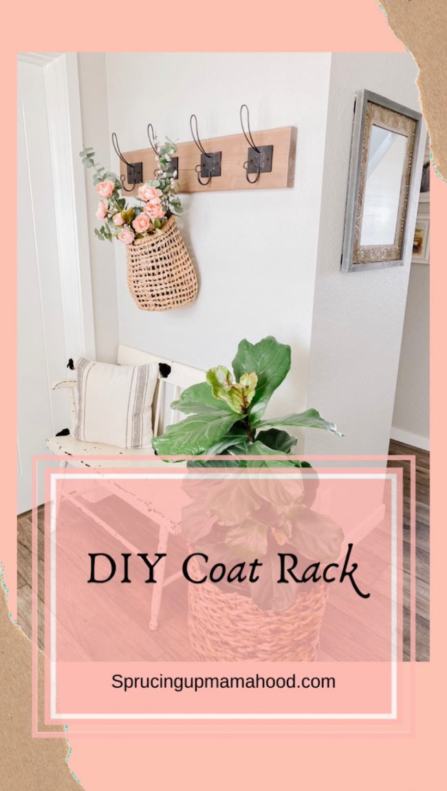 How To Make A Simple DIY Coat Rack - Sprucing Up Mamahood