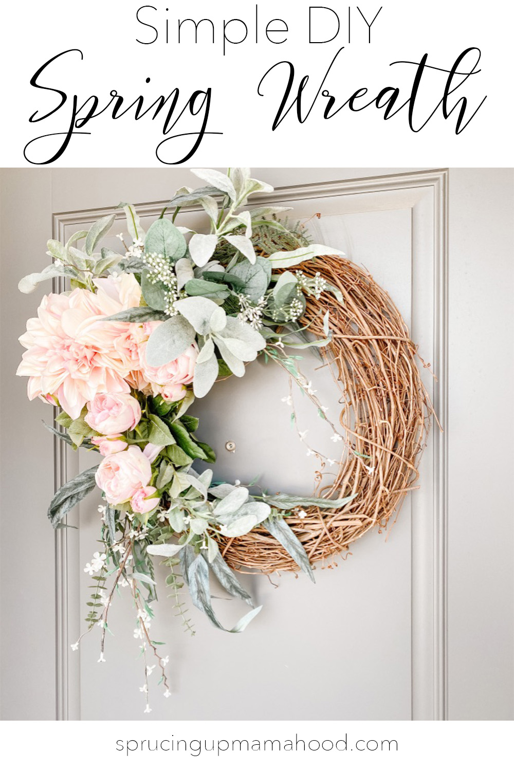 How to Make a Simple Spring Wreath - Sprucing Up Mamahood