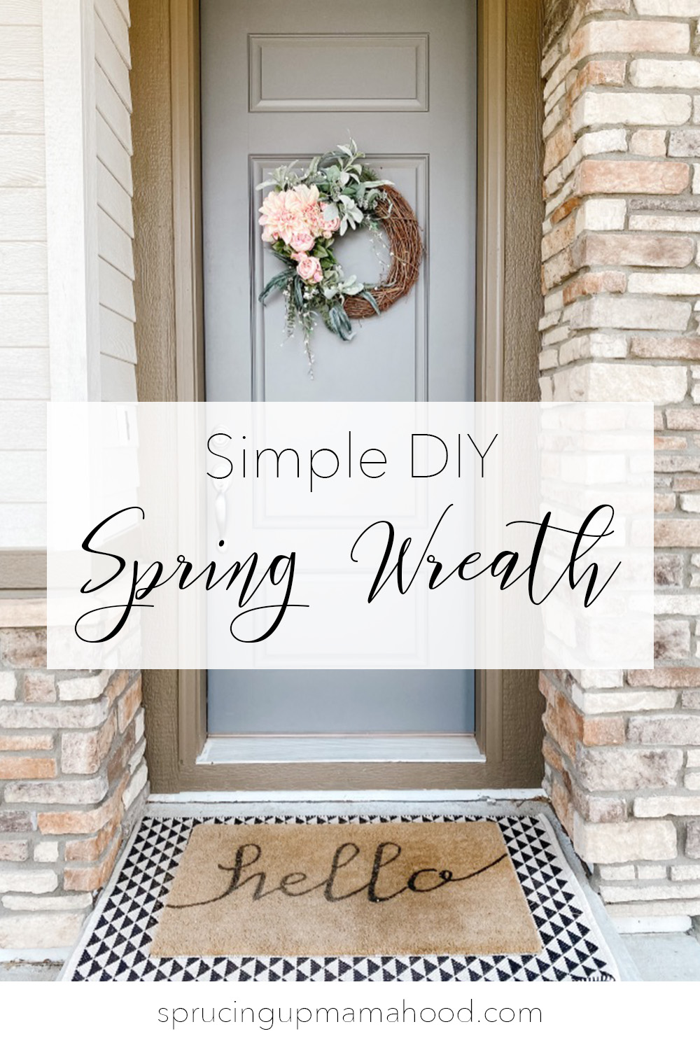 How to Make a Simple Spring Wreath - Sprucing Up Mamahood