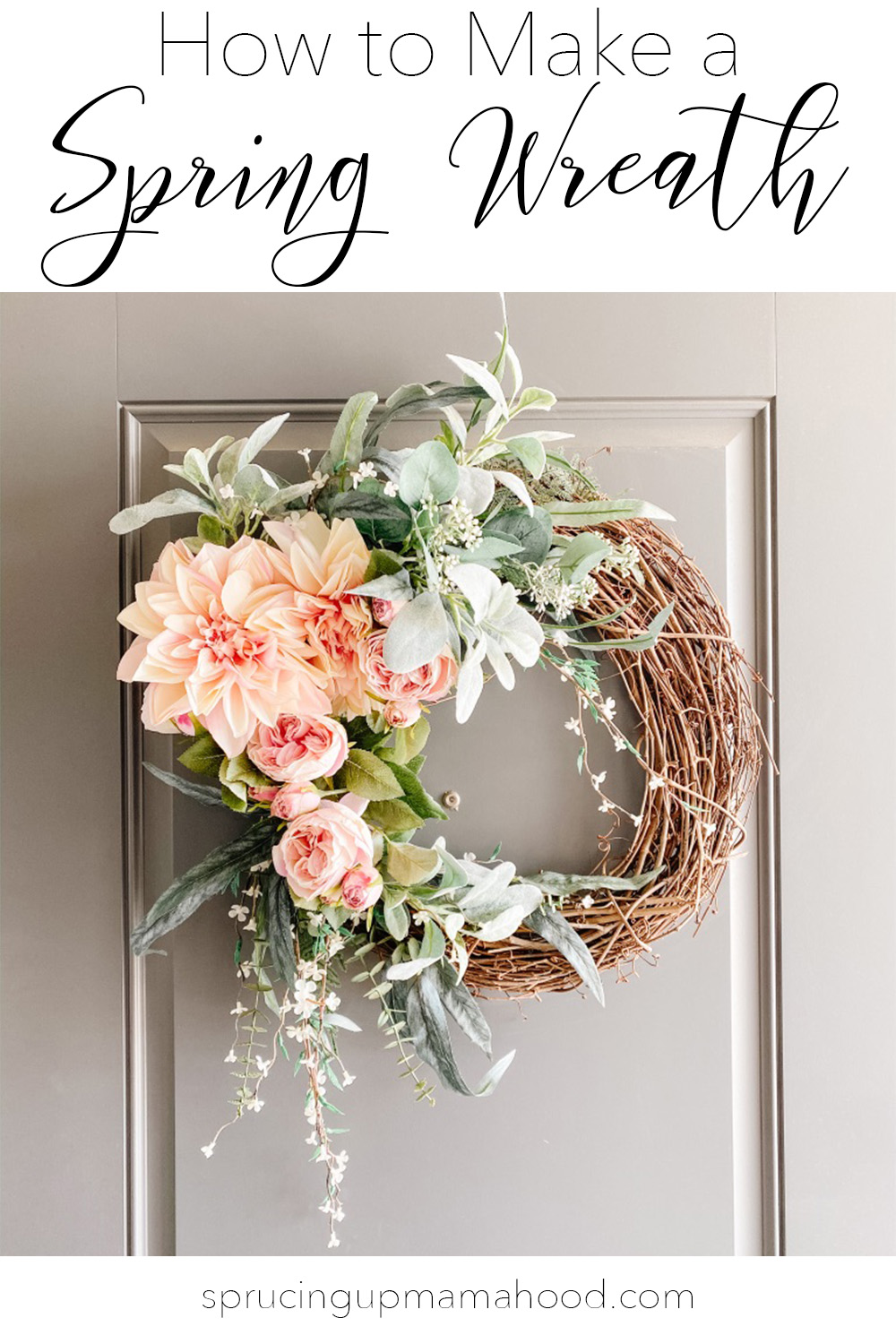How to Make a Simple Spring Wreath - Sprucing Up Mamahood