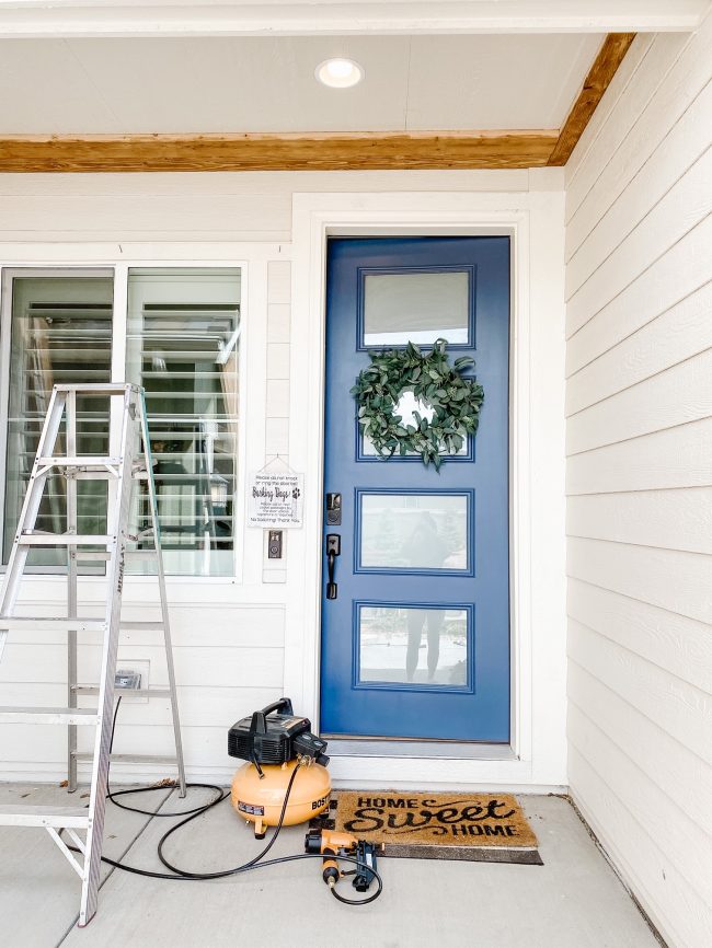 Front Porch DIY Wood Ceiling - Sprucing Up Mamahood