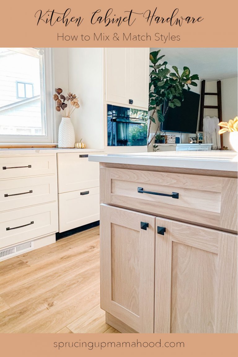 How to Mix and Match Cabinet Hardware - Sprucing Up Mamahood