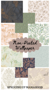 Small Accent Wall with Tempaper Non-Pasted Wallpaper - Sprucing Up Mamahood