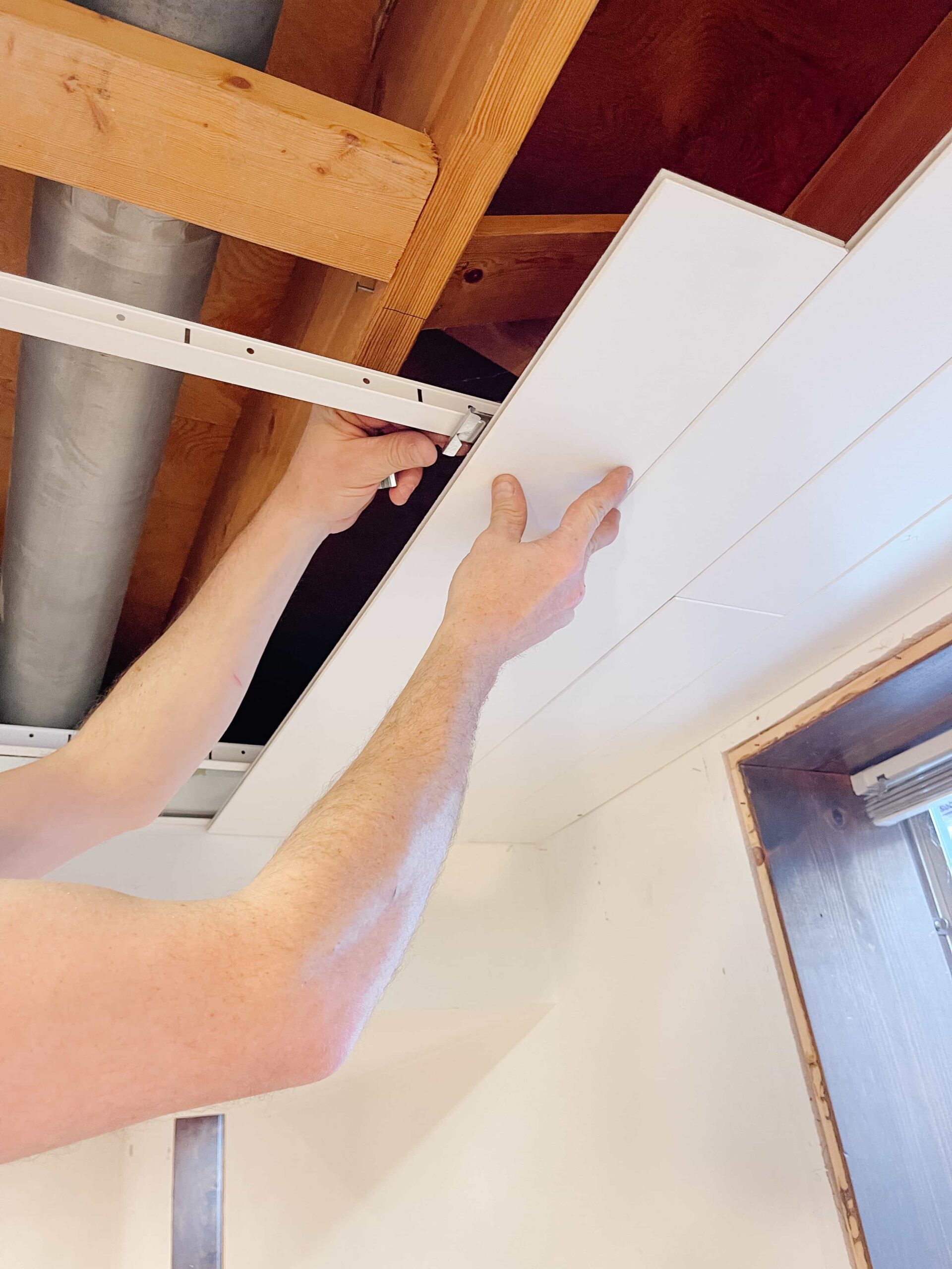 Easy Way to Update a Drop Ceiling - Sprucing Up Mamahood