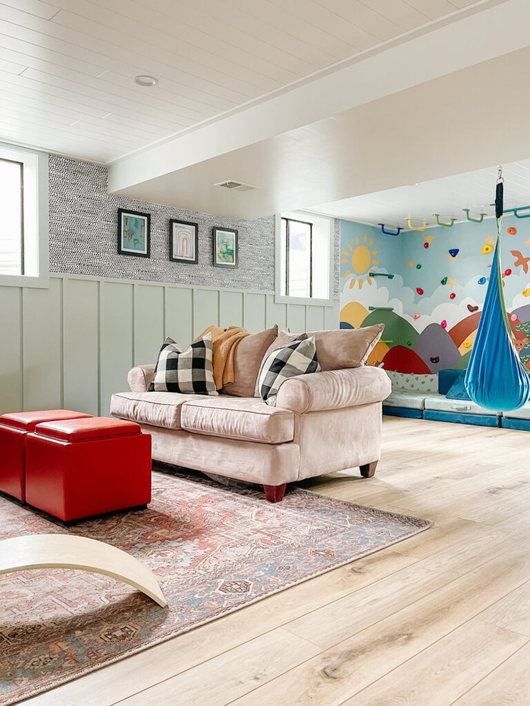Our Basement Playroom Makeover - Cost Breakdown & All the Details! - Sprucing Up Mamahood